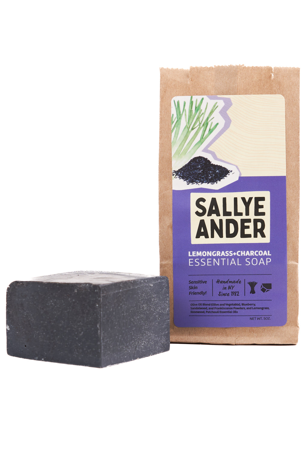 Sallyeander Soap - Lemongrass-Charcoal Essential Oil Soap – UPSTATE STOCK