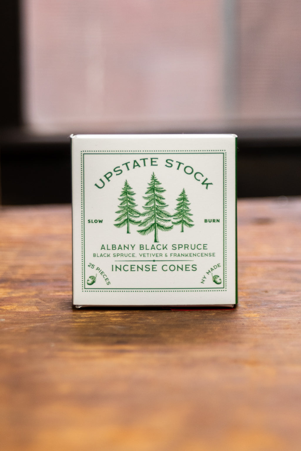 Albany Black Spruce - 25 Piece Incense Cone Box – UPSTATE STOCK