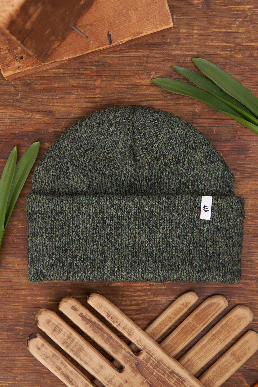 Dark Melange Ragg Wool Beanie – UPSTATE STOCK